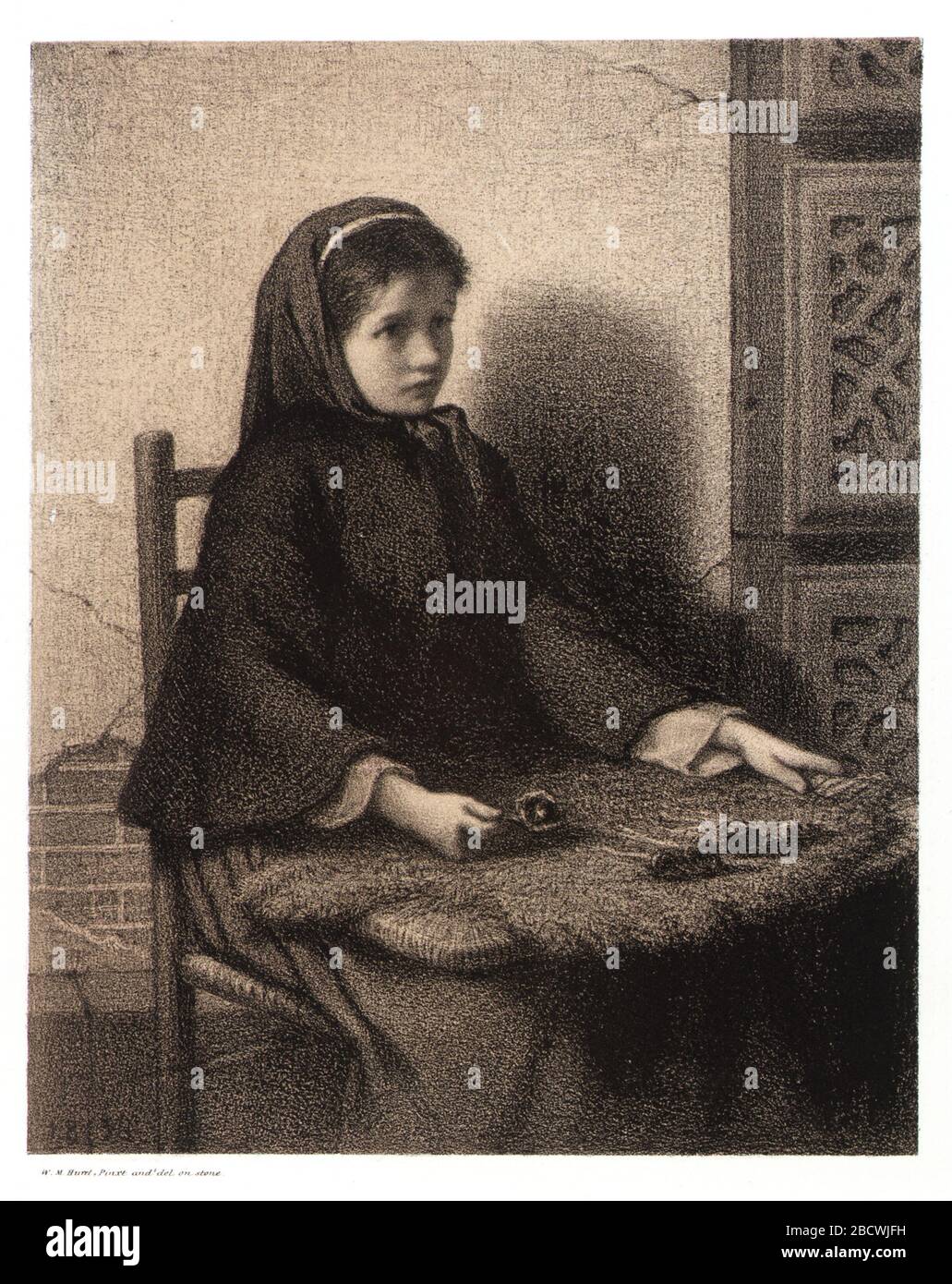 Illustration girl violet Cut Out Stock Images & Pictures - Alamy