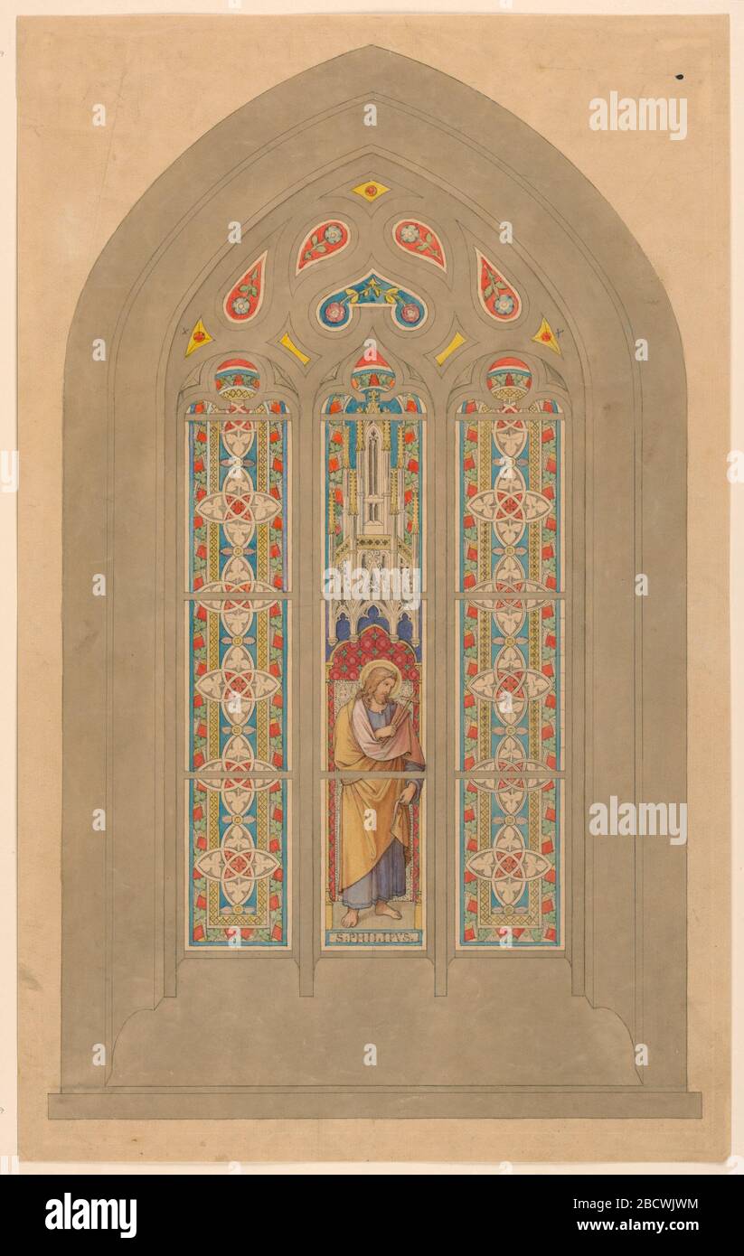 Design for Stained Glass Window. Research in ProgressThree tall ...