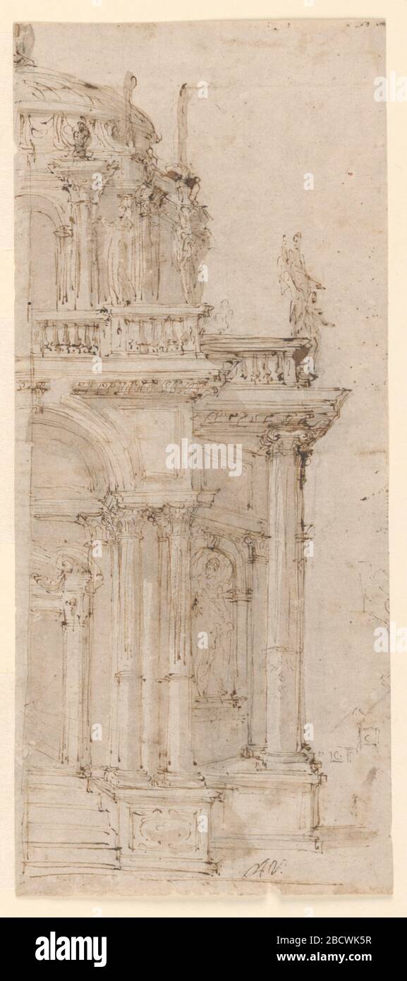 Design for a Catafalque. Research in ProgressOn a narrow vertical sheet ...