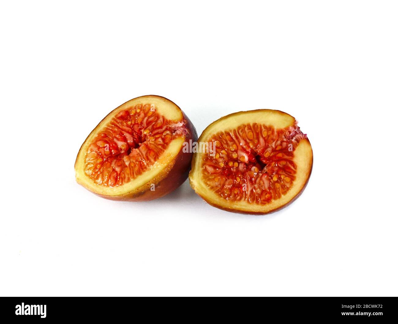 fresh figs and cut figs isolated on white background Stock Photo - Alamy