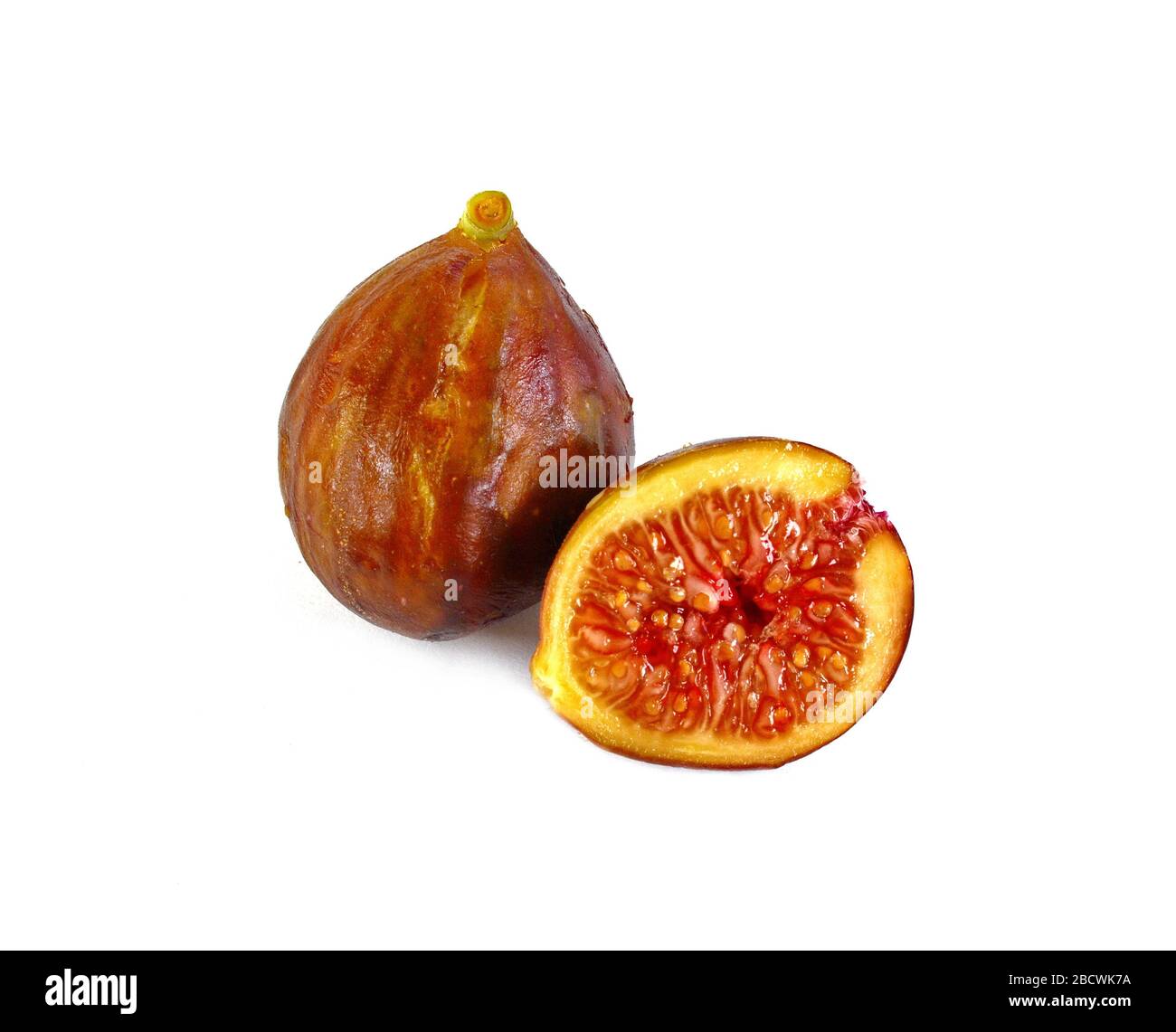 fresh figs and cut figs isolated on white background Stock Photo - Alamy