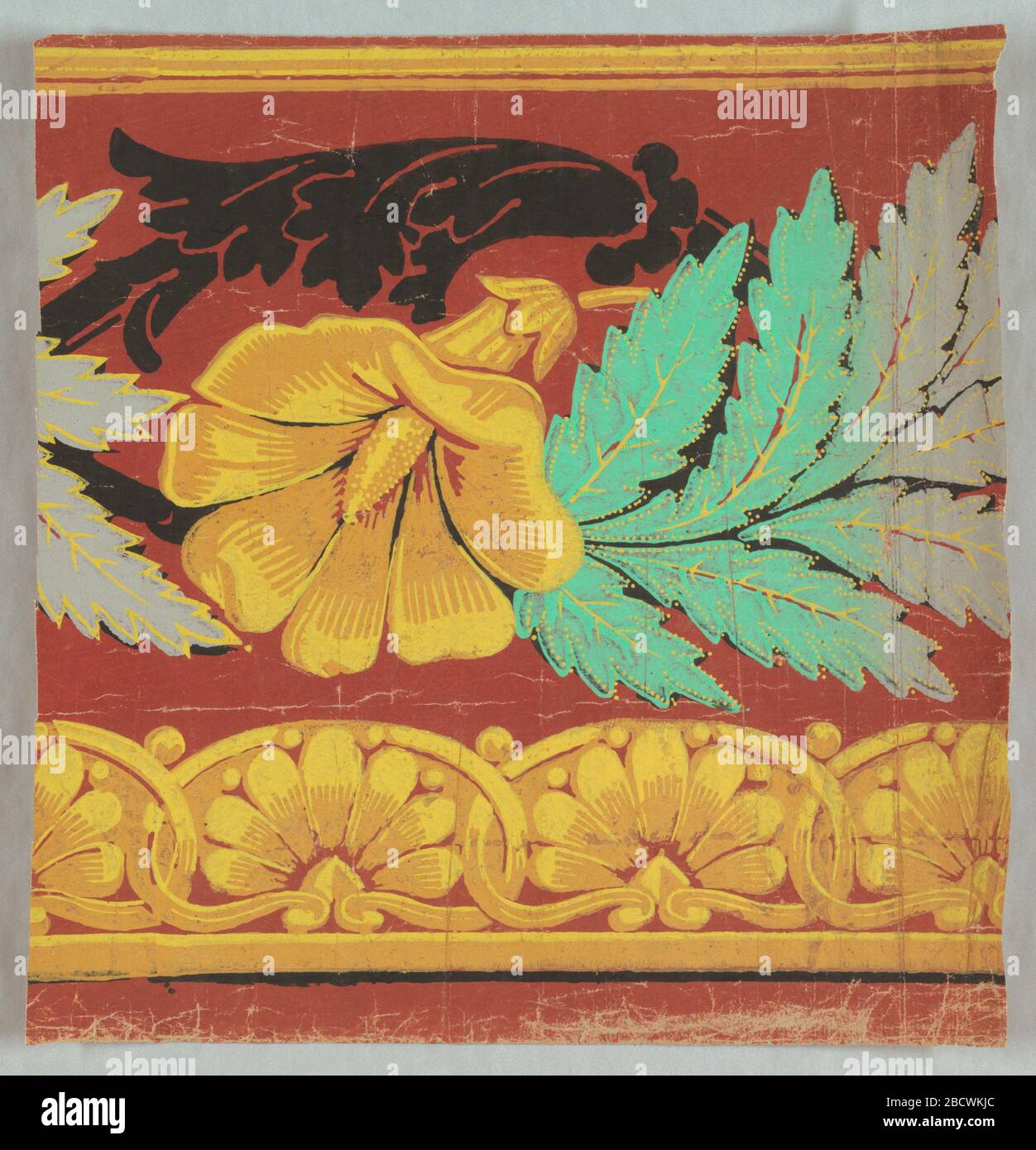 Border. Research in ProgressYellow flower beneath black acanthus ...