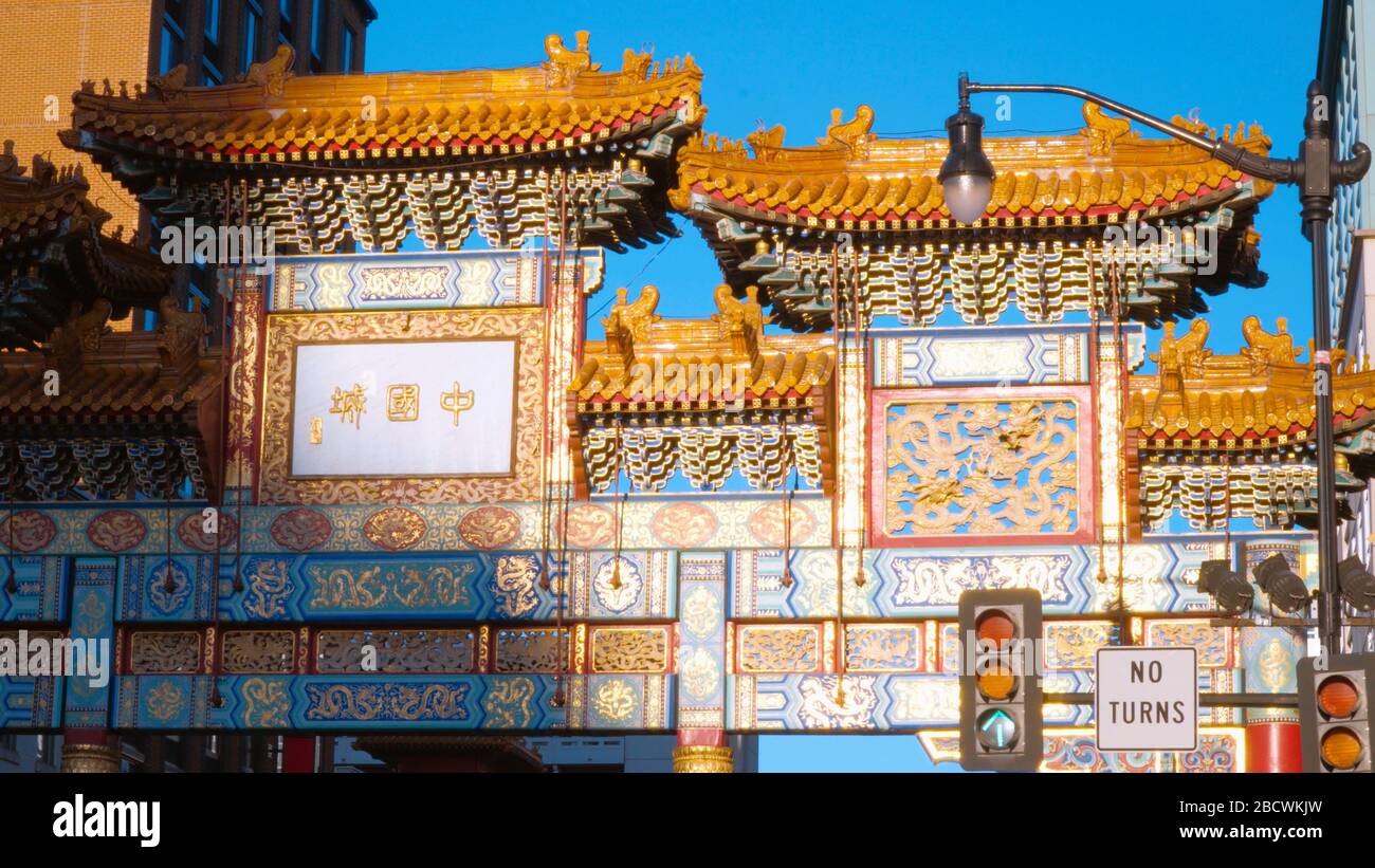 Gate to Chinatown in Washington DC - WASHINGTON, USA - APRIL 8, 2017 ...
