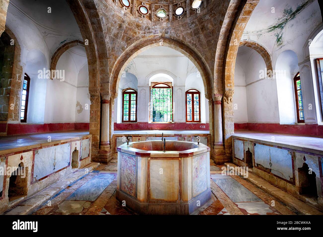 Entrance to the hammer of Beiteddine Palace, Beiteddine, Mount Lebanon ...