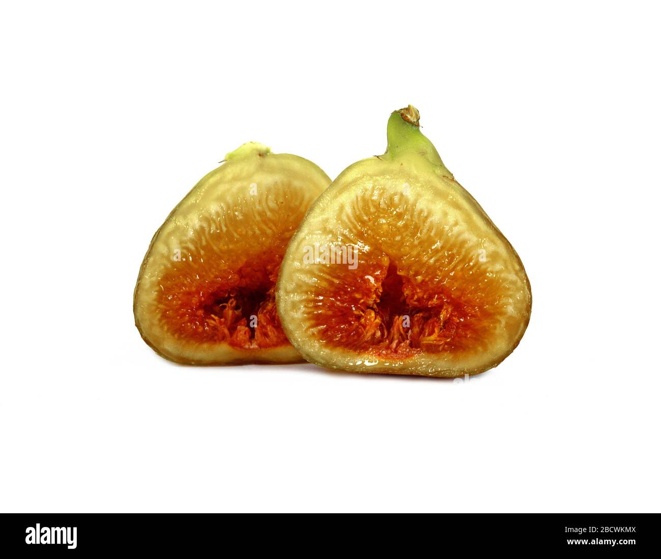 fresh figs and cut figs isolated on white background Stock Photo - Alamy