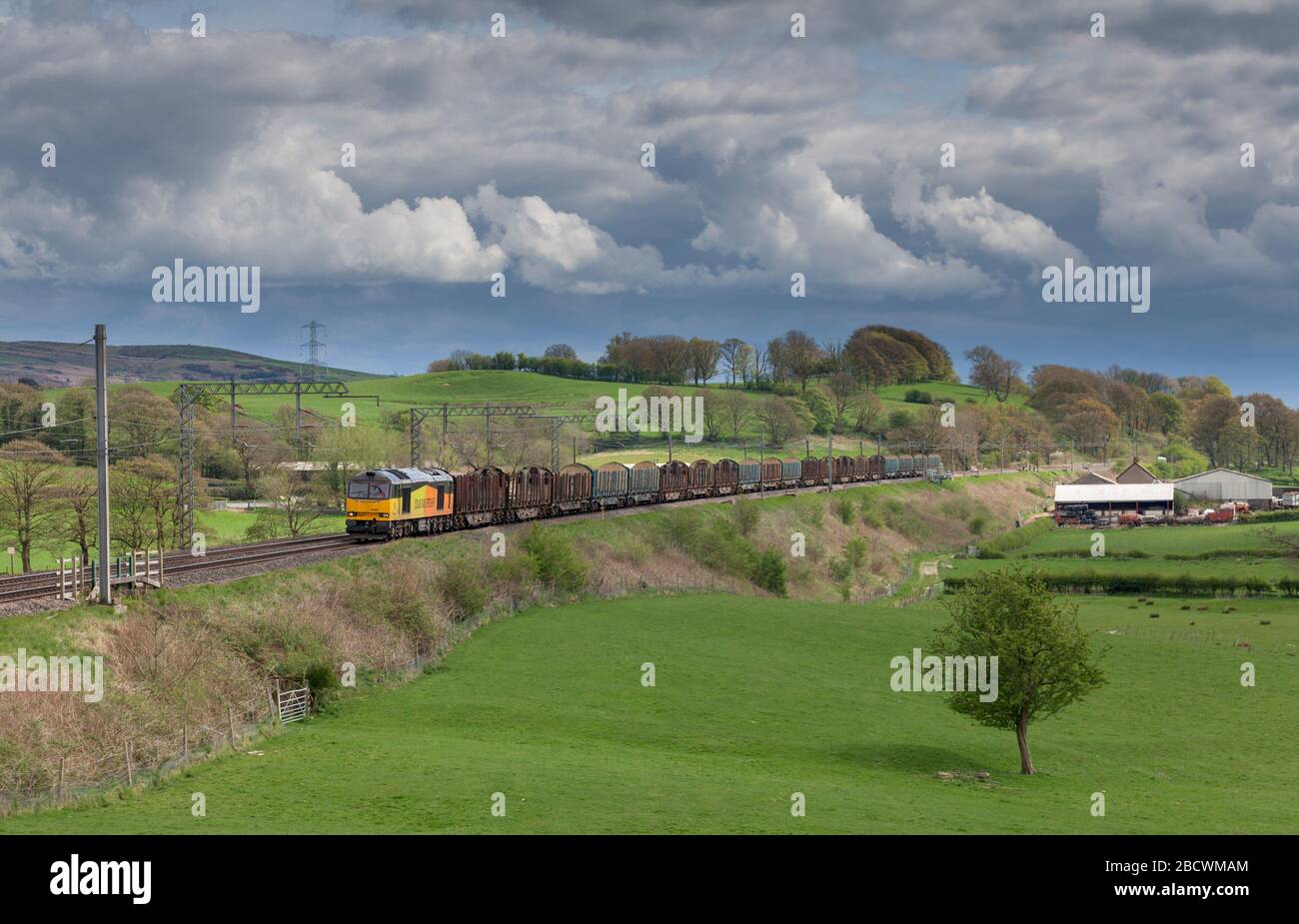 Colas Railfreight class 60 diesel locomotive on the west coast mainline ... Colas Railfreight class 60 diesel locomotive on the west coast mainline ...