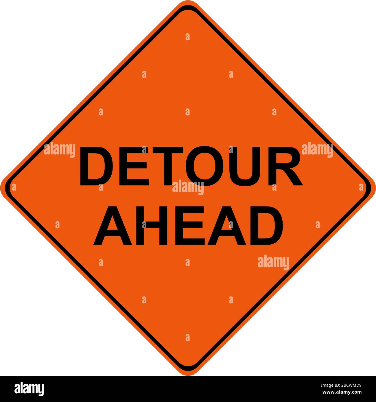 Stop sign ahead usa yellow warning hi-res stock photography and images ...