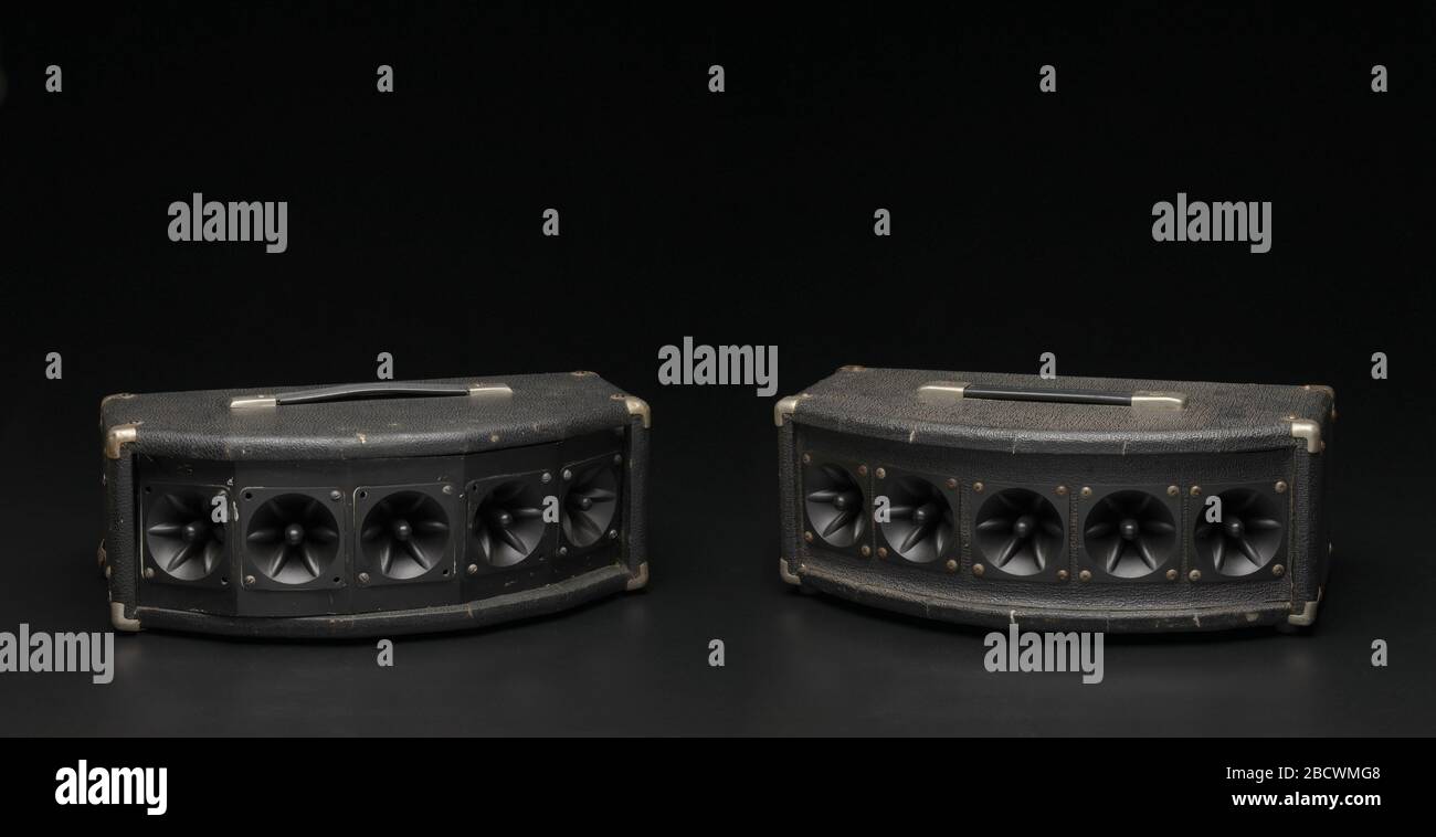 Tweeter box speakers used as part of a DJ setup. Tweeter box speakers ...