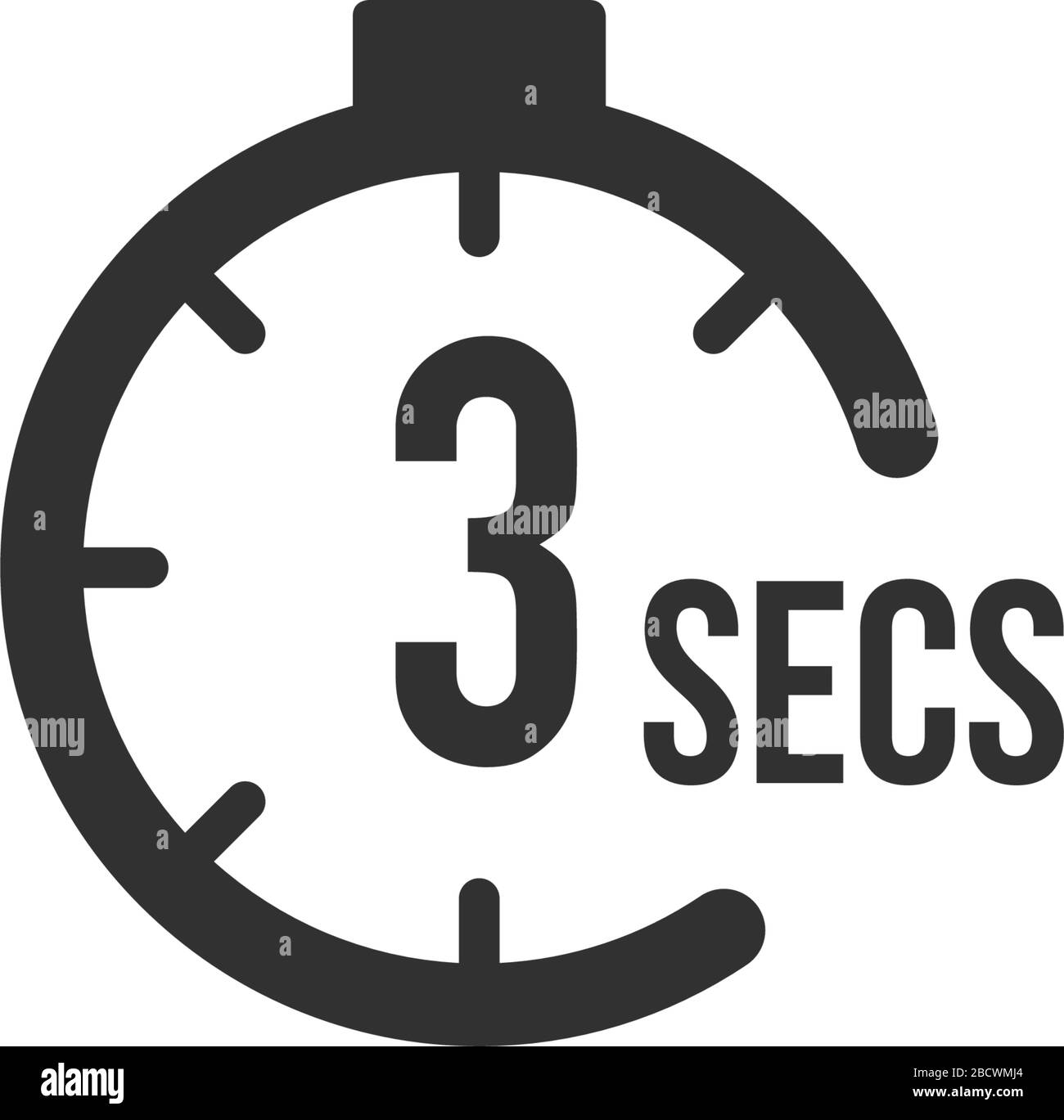 3 Seconds Countdown Timer Icon Set Time Interval Icons Stopwatch And