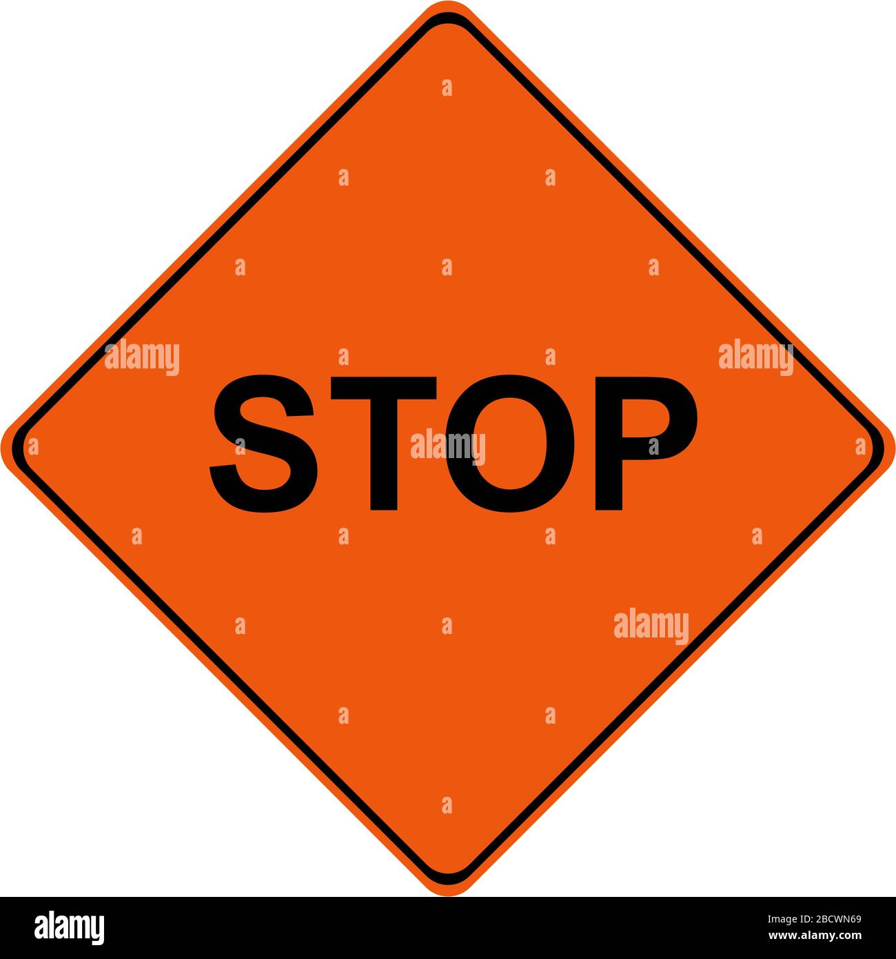 Stop traffic warning sign Stock Photo - Alamy