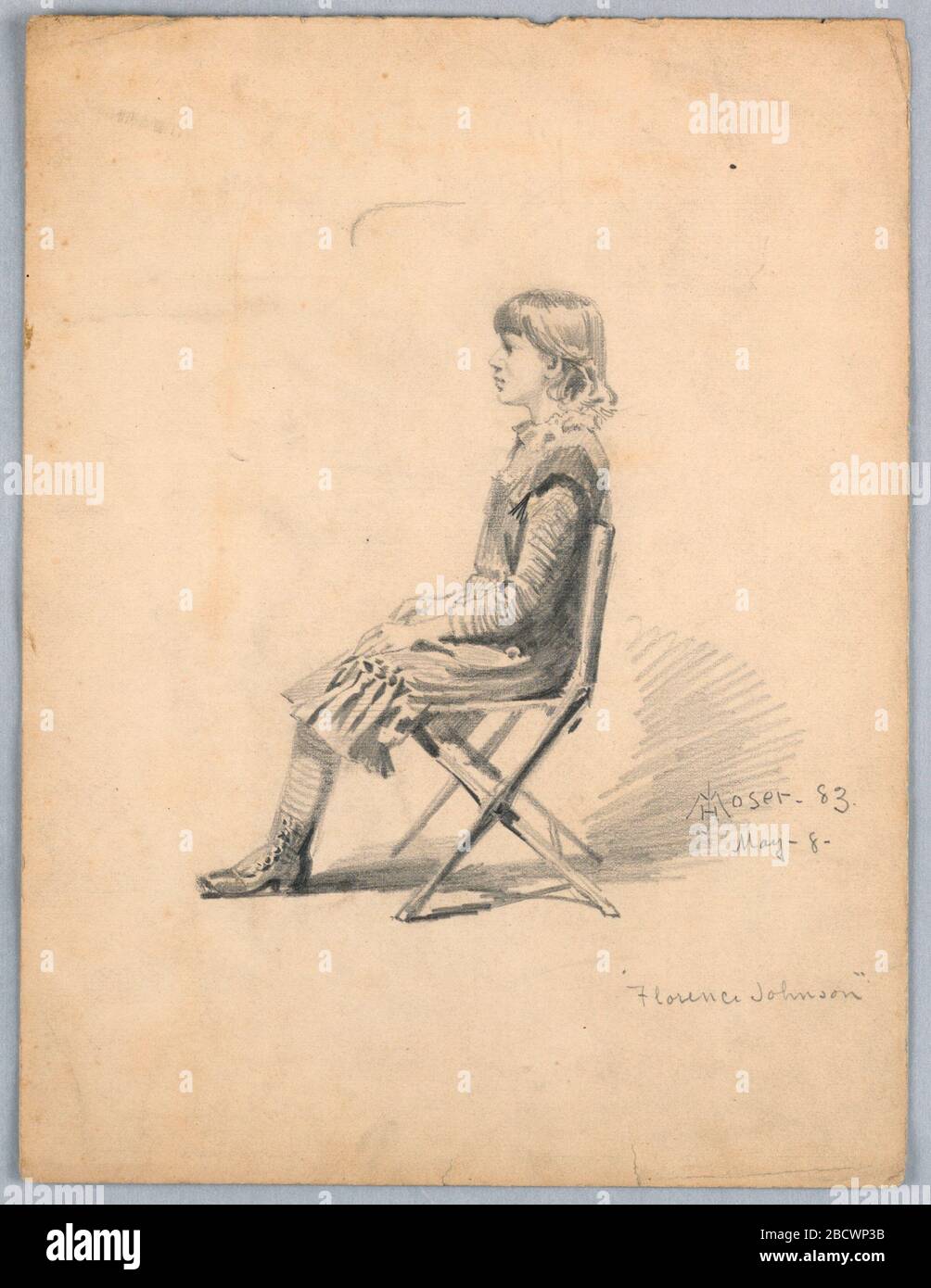 Portrait of Florence Johnson. Research in ProgressYoung girl sitting ...
