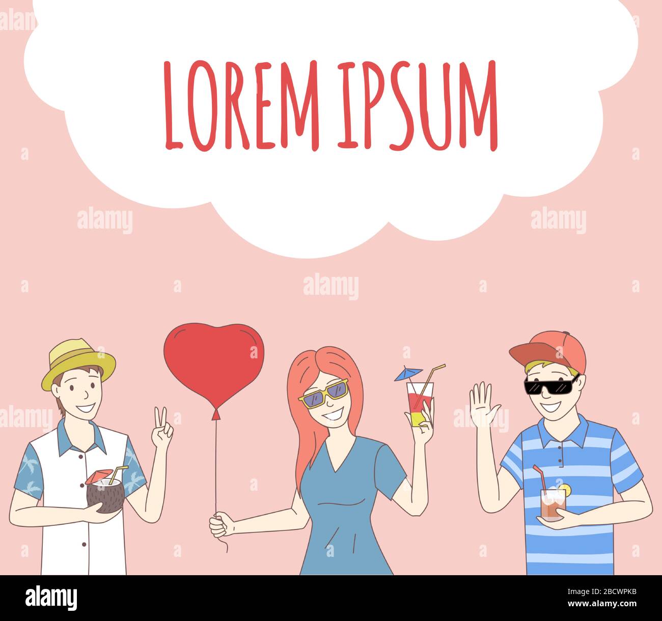 Young woman alcoholic drink Stock Vector Images - Alamy