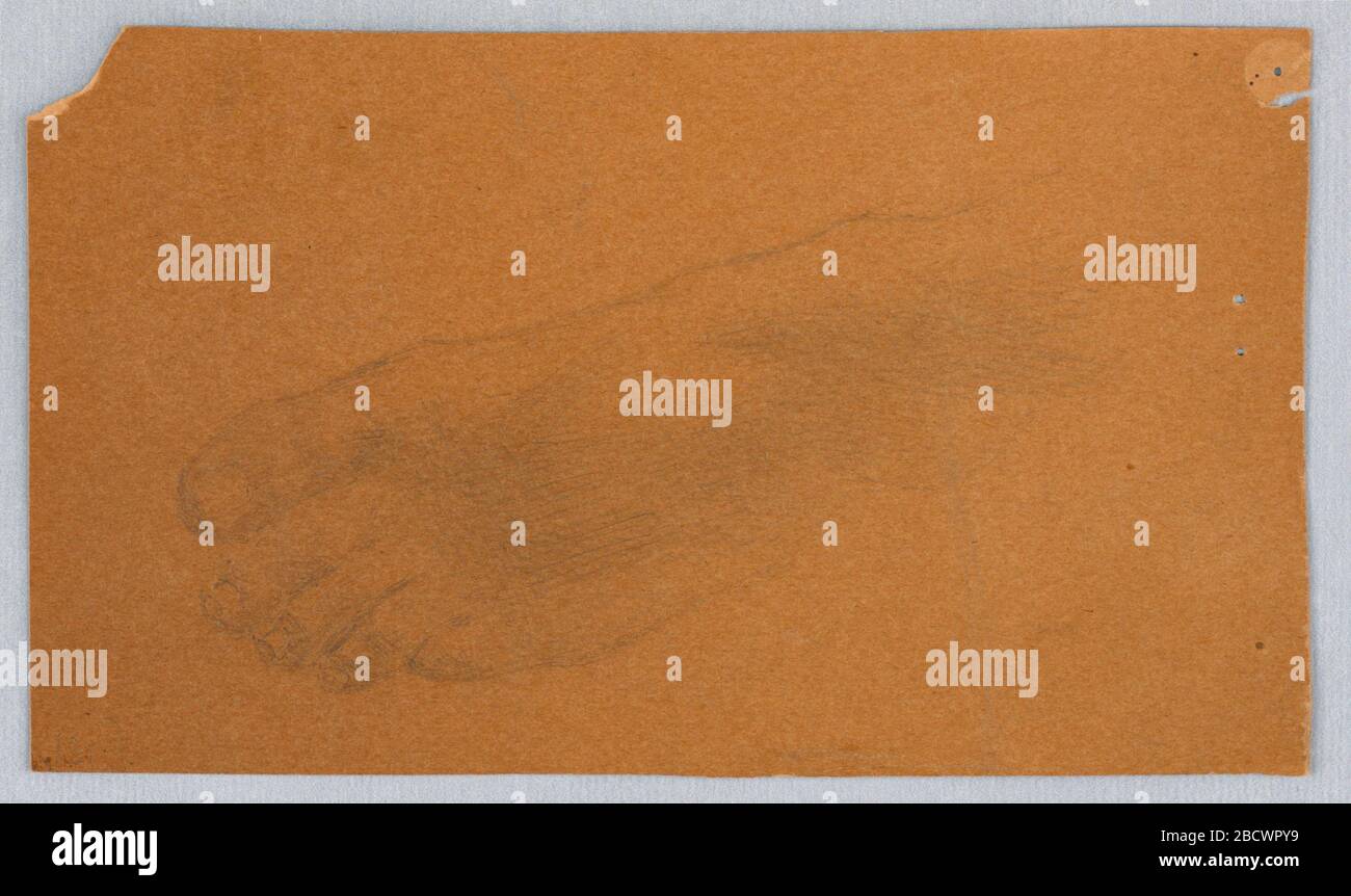 Study of a Foot. Research in ProgressA left foot, seen from above ...