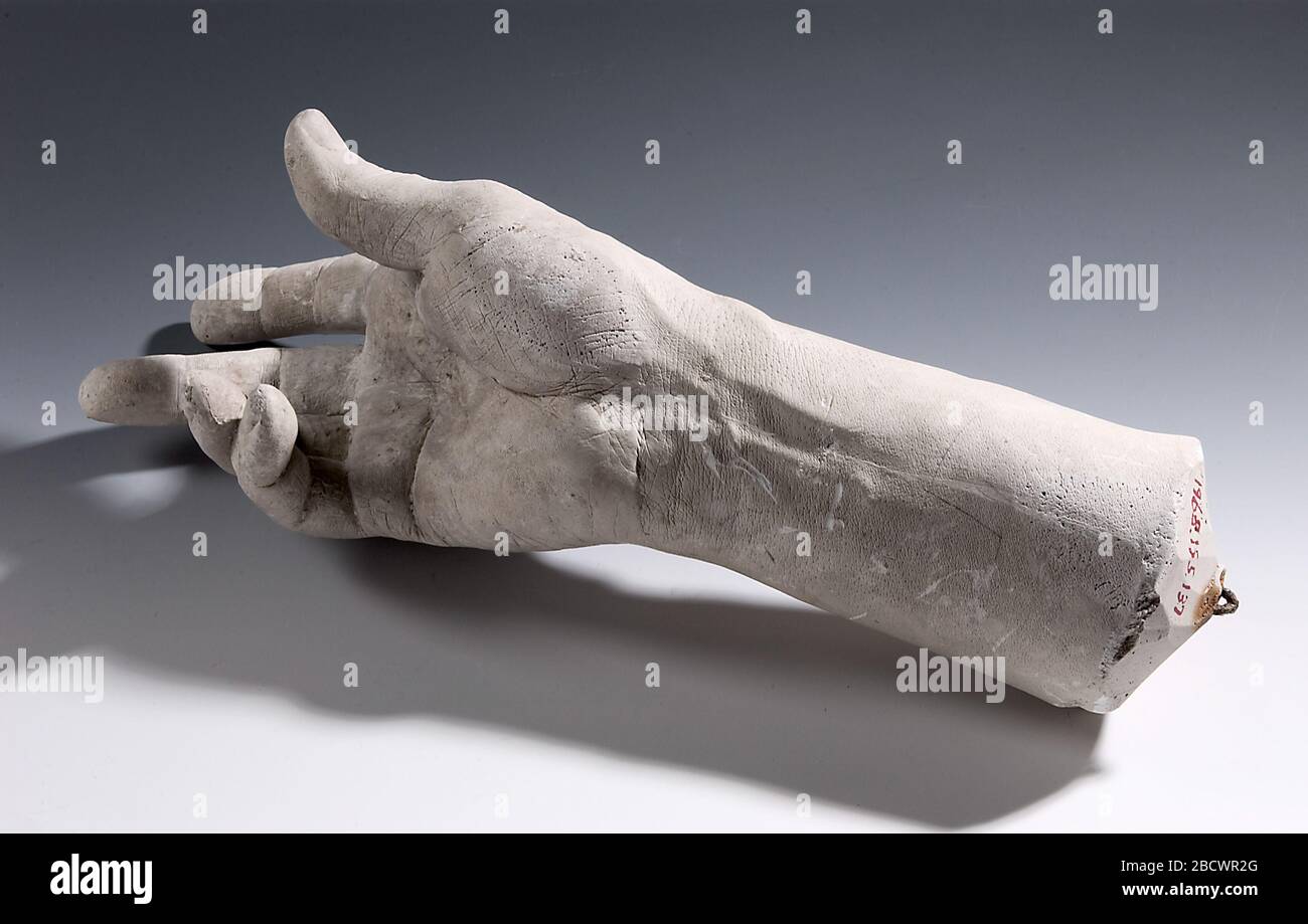 Cast of the Right Hand and Wrist of Hiram Powers. This cast of the ...