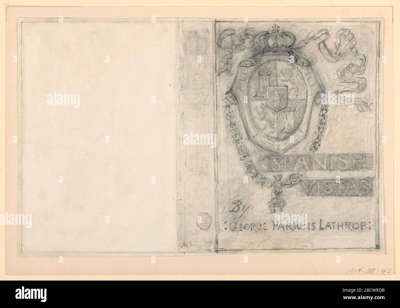 Design for Front and Spine of Bookbinding for Spanish Vistas by George ...