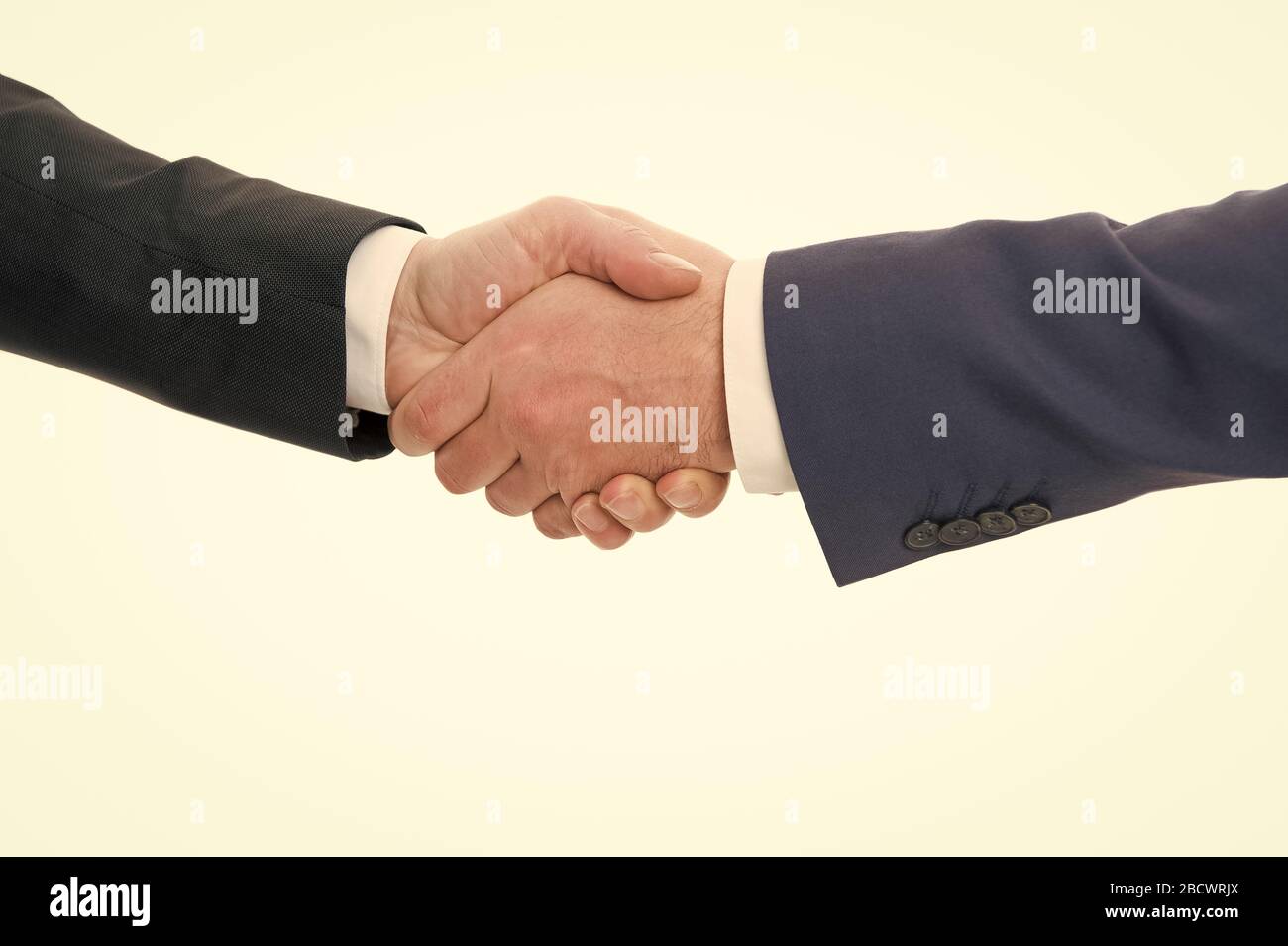 Handshake deal. Handshake isolated on white. Business agreement ...