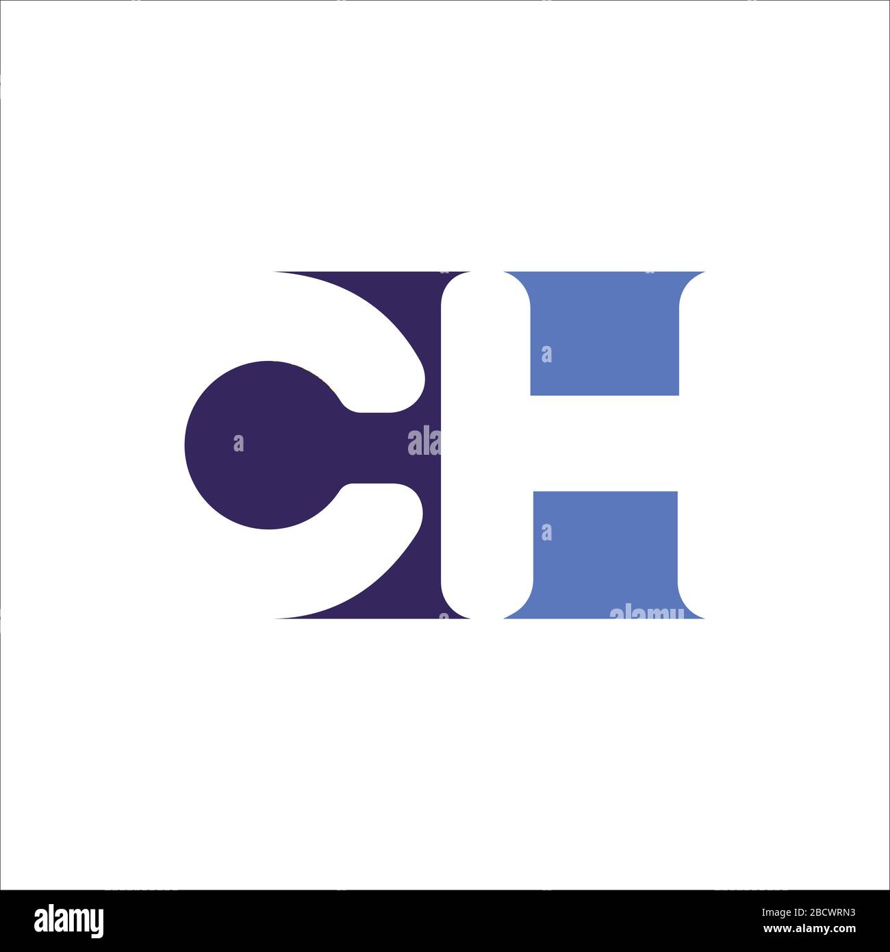 Initial letter ch logo or hc logo vector design template Stock Vector ...