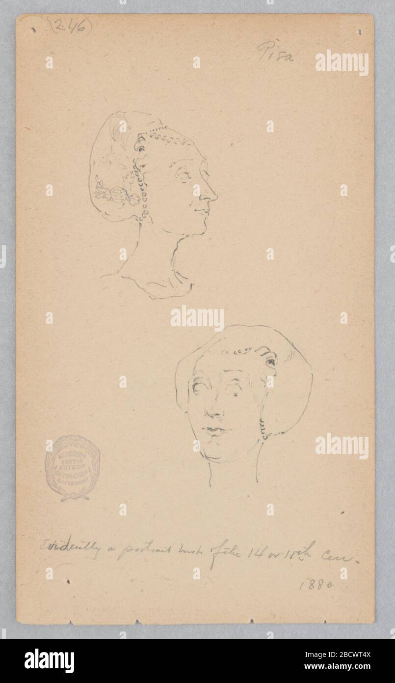 Woman. Research in ProgressTwo sketches of a female figure in profile ...