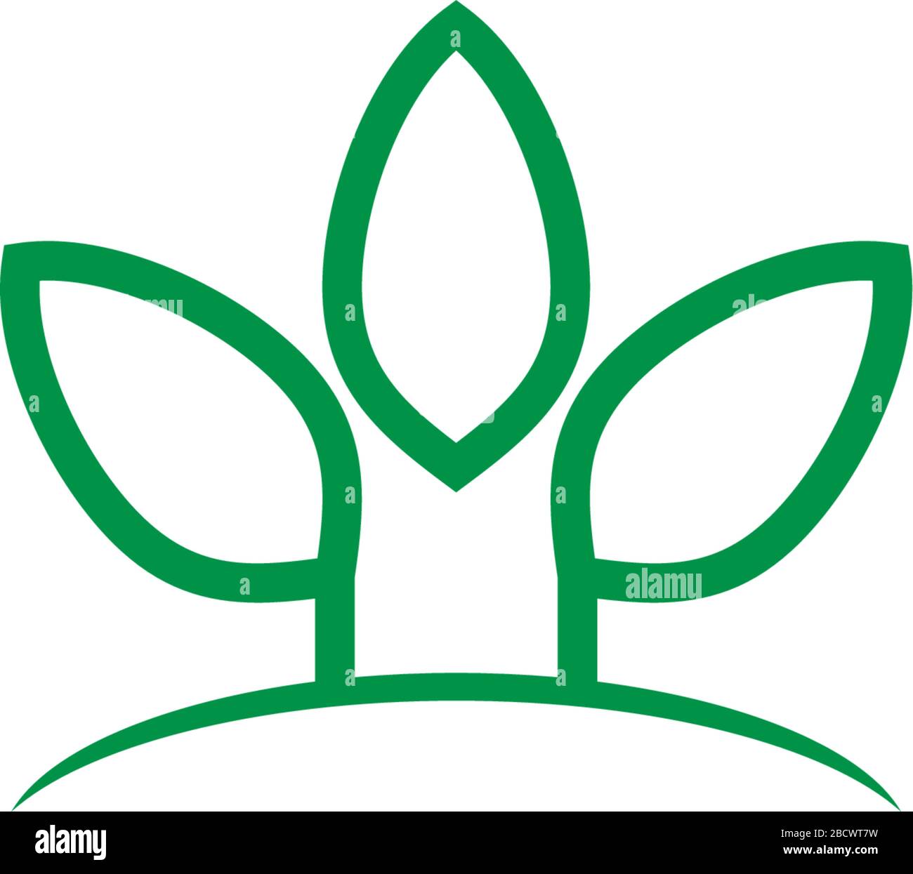 Leaf icon logo template illustration Stock Vector Image & Art - Alamy