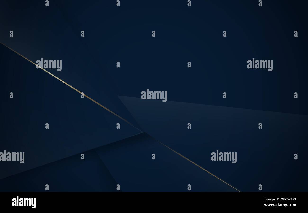Abstract polygonal pattern luxury dark blue with gold. Vector ...
