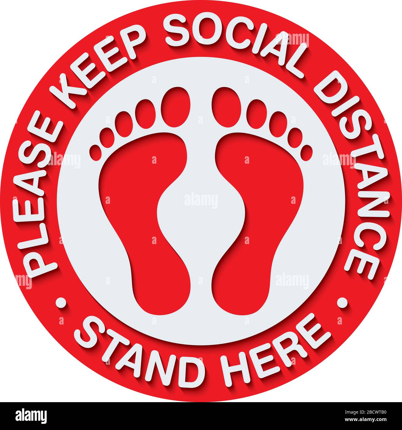 Sticker foot print keep Stock Vector Images - Alamy