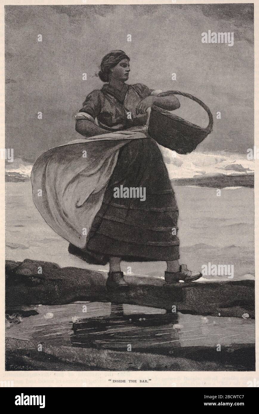 Inside the Bar from The Century Magazine November 1883 Stock Photo - Alamy