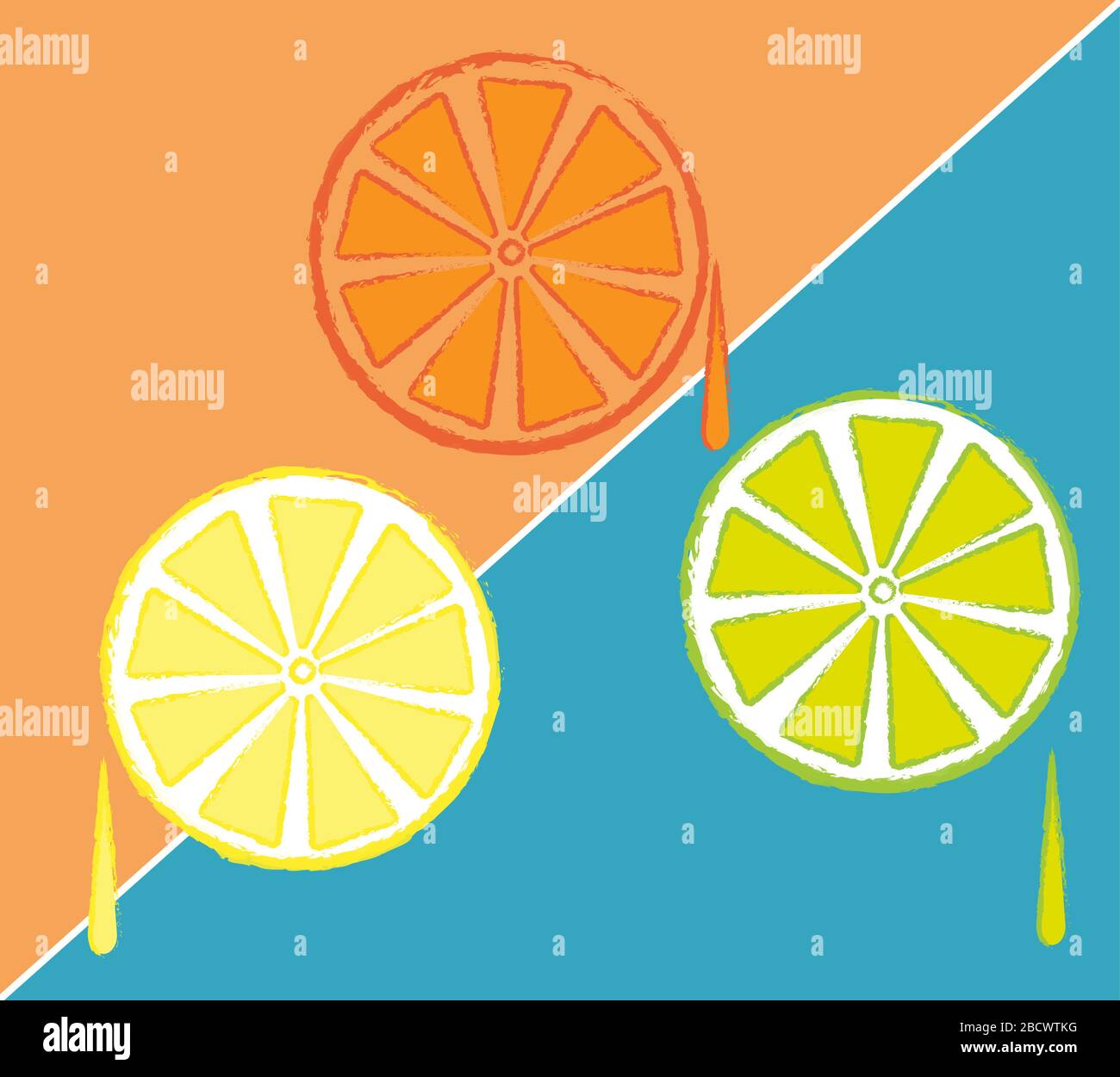 Citrus slice drawing hi-res stock photography and images - Alamy