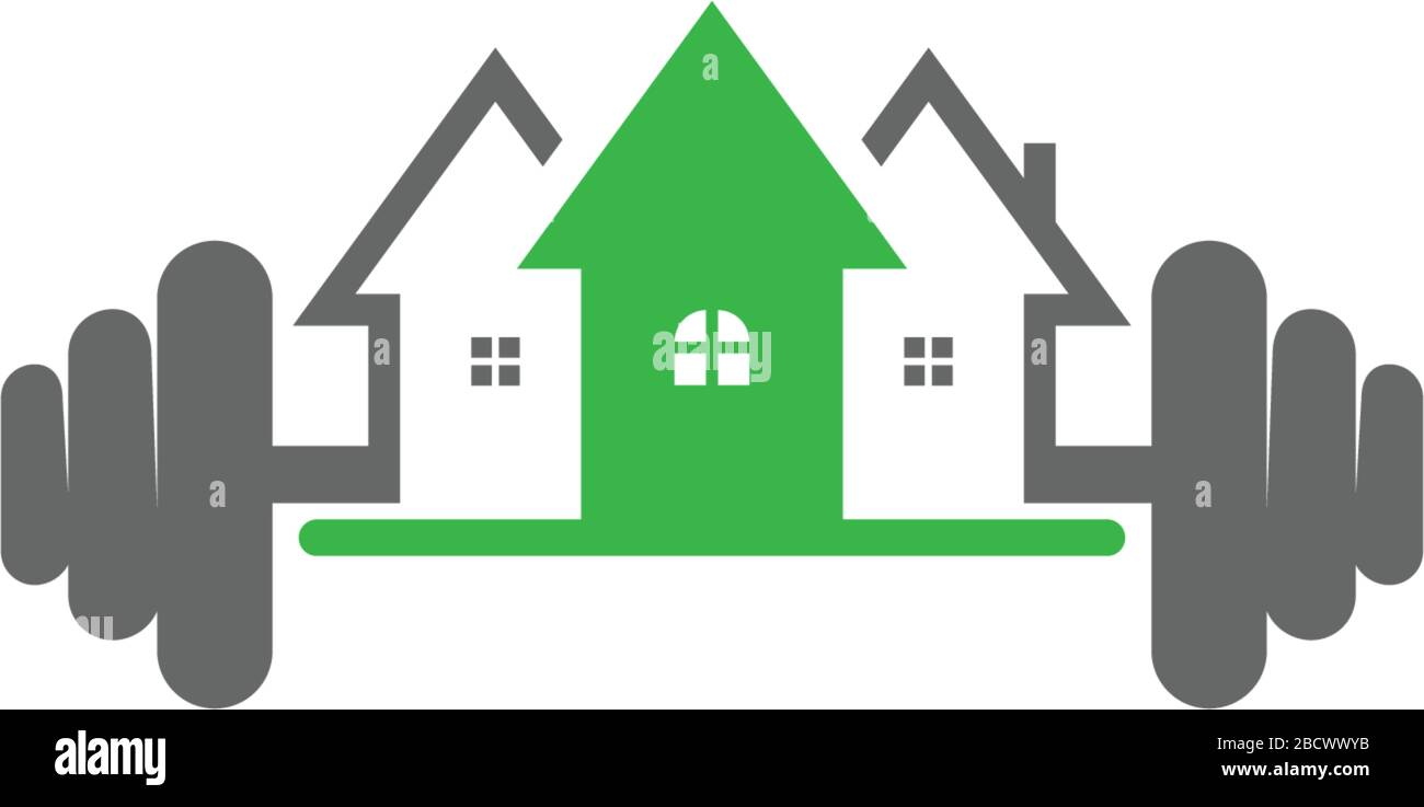 fitness house logo icon illustration Stock Vector Image & Art - Alamy