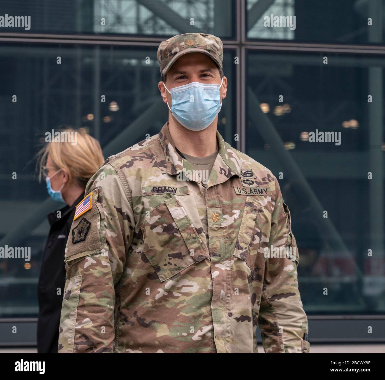 New York, NY - April 5, 2020: US Army major Sean Grady attends NYC ...