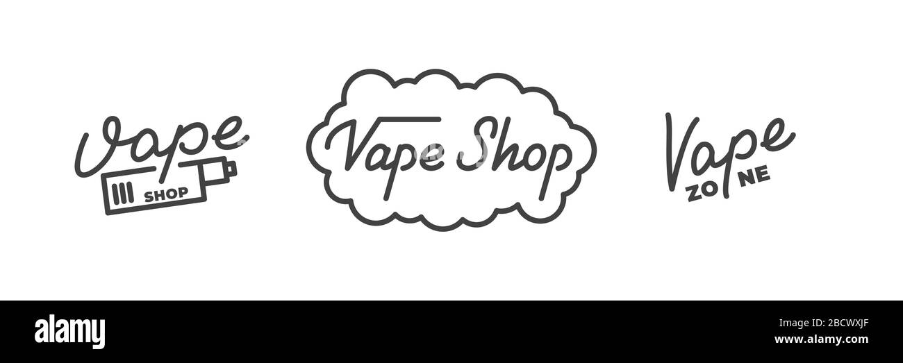 Vape shop. Vape lettering logo badge emblem design Stock Vector Image ...