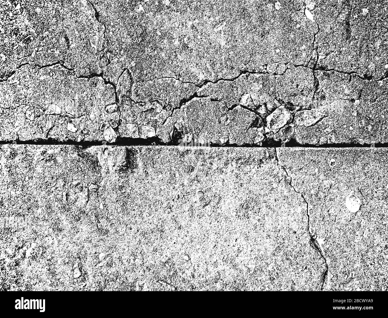 Distress old cracked concrete vector texture. EPS8 illustration. Black ...