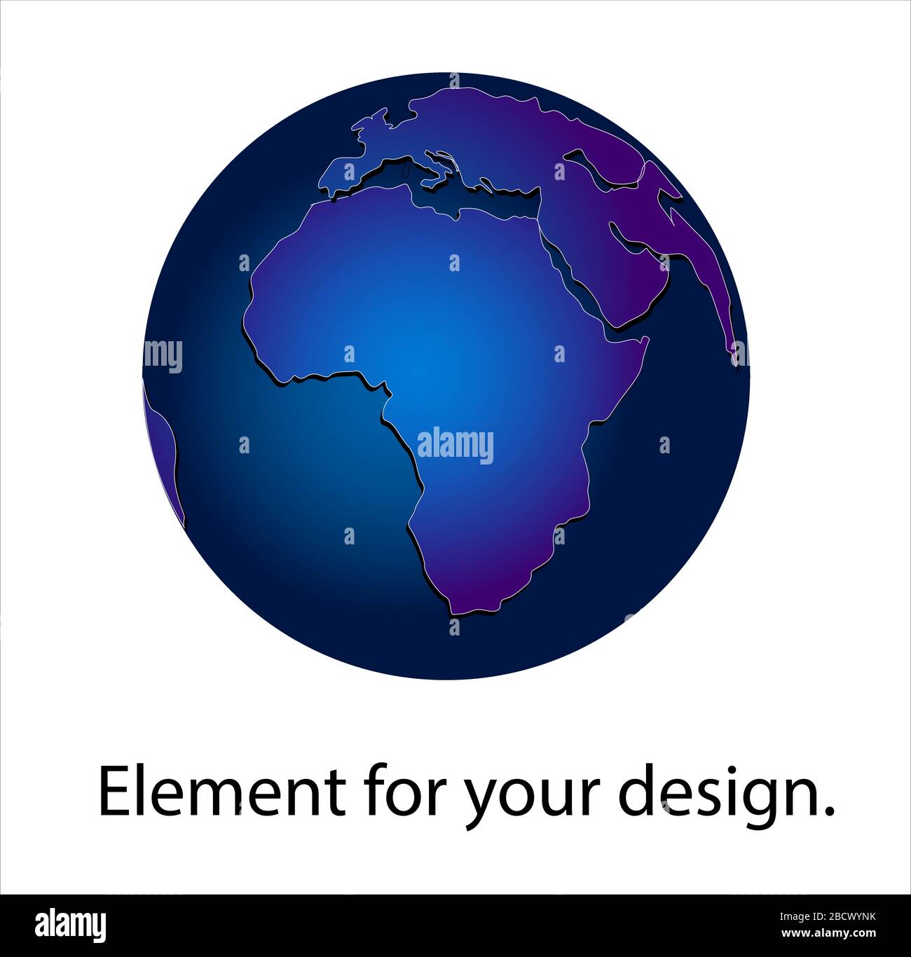 Planet earth on a white background. The planet is night. Vector ...