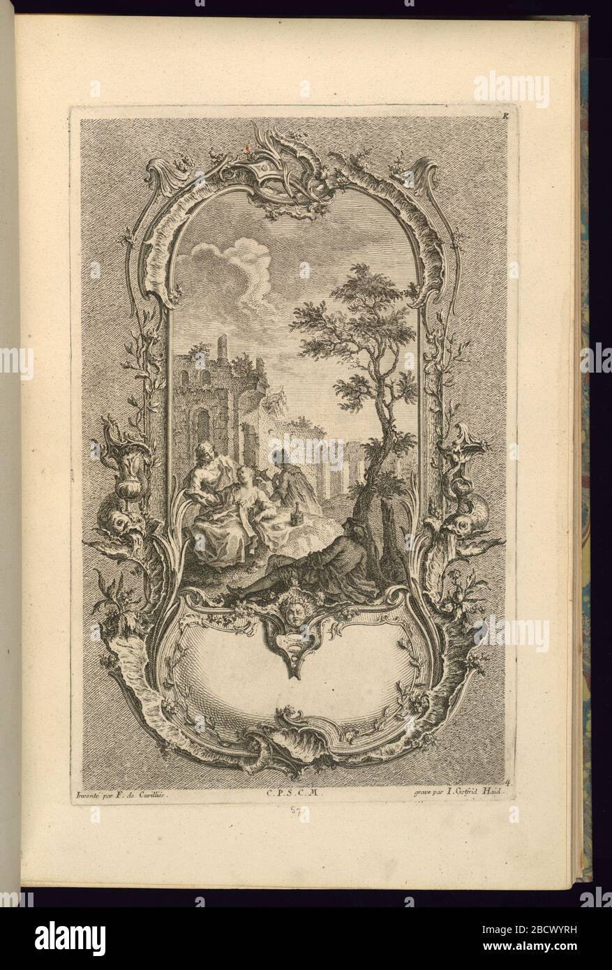 Ornamental cartouche engraving hi-res stock photography and images - Alamy