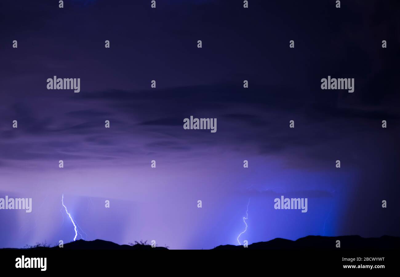 Monsoon Microburst lightning Stock Photo - Alamy