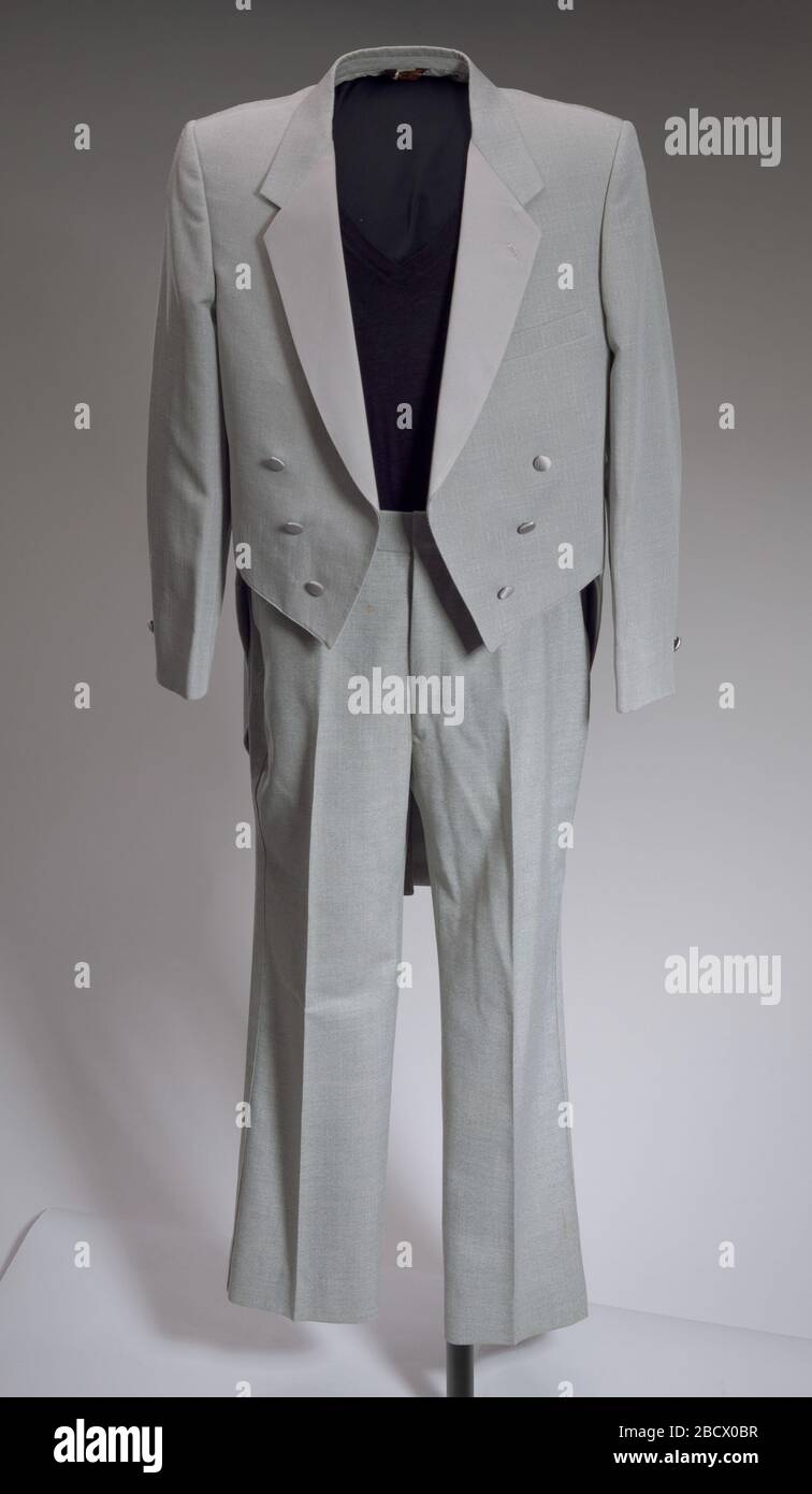 Grey tail coat worn by Cab Calloway. A silvery gray swallow-tailed coat ...