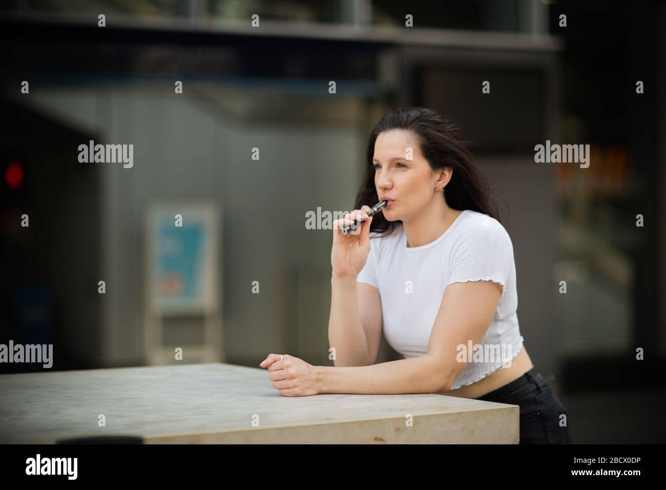 Woman vaping hi-res stock photography and images - Alamy