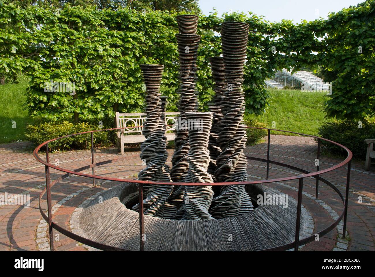 Seven Slate Towers Cut Slate Spiral Water Fountain Royal Botanic ...