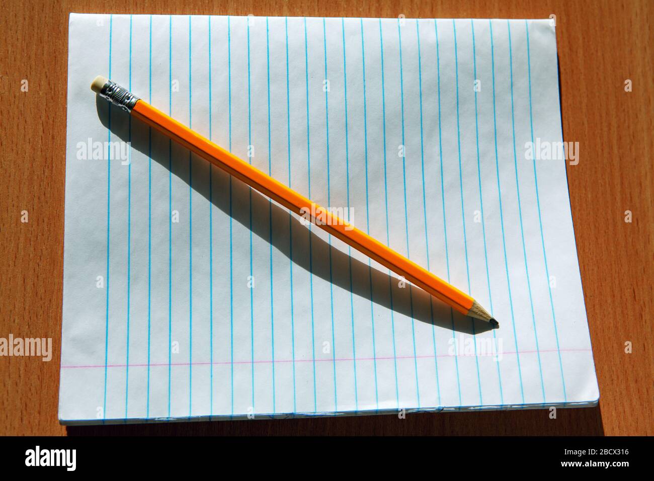 pencil and notebook in the school Stock Photo - Alamy