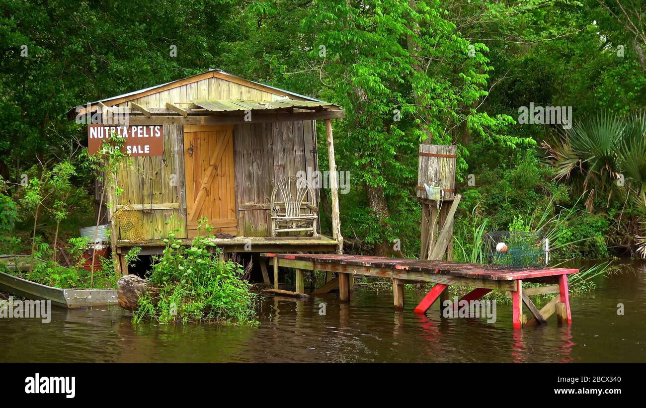 Wooden hut in swamps hi-res stock photography and images - Alamy