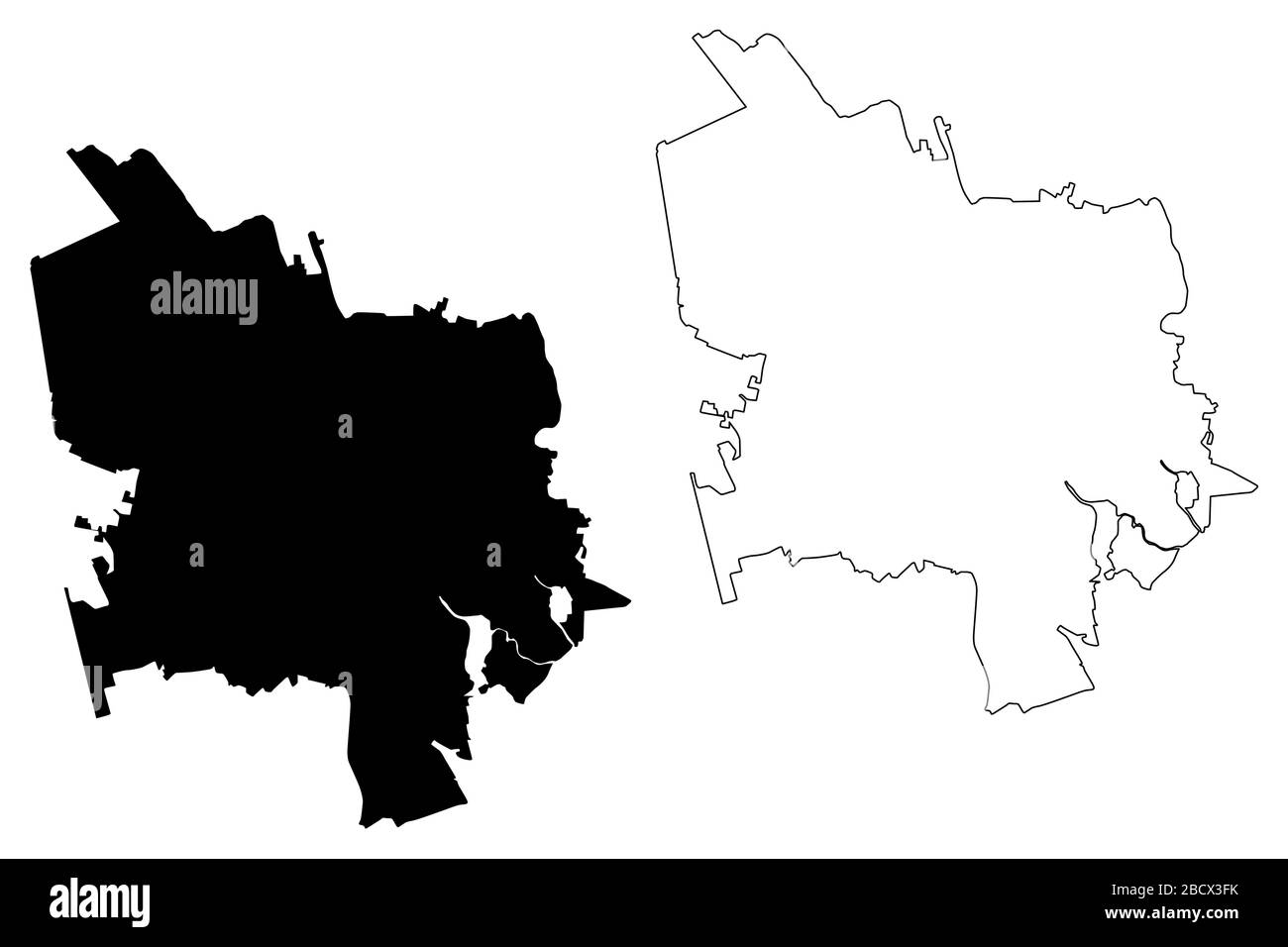 Tambov City (Russian Federation, Russia) map vector illustration ...