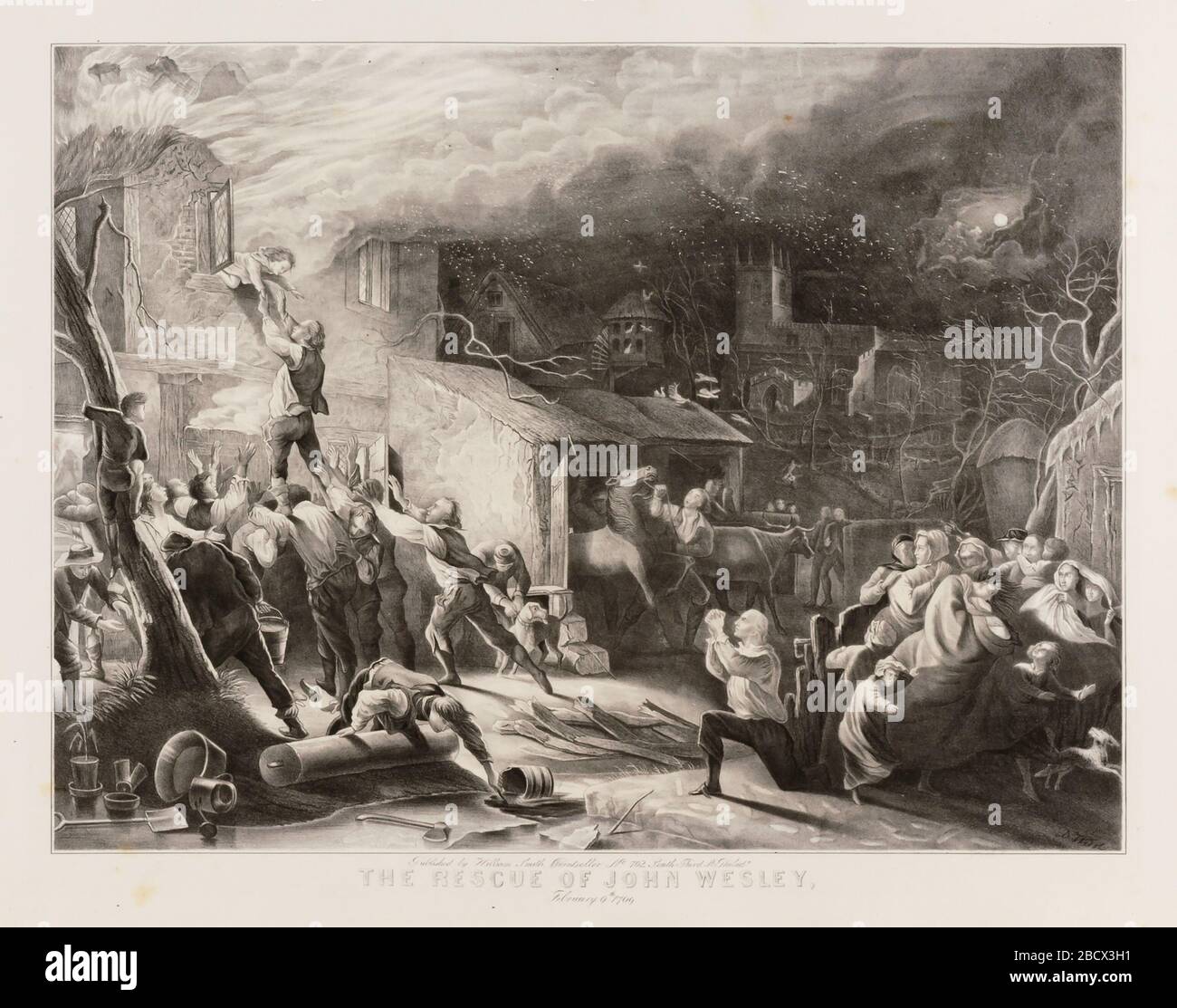 The Rescue of John Wesley Stock Photo - Alamy