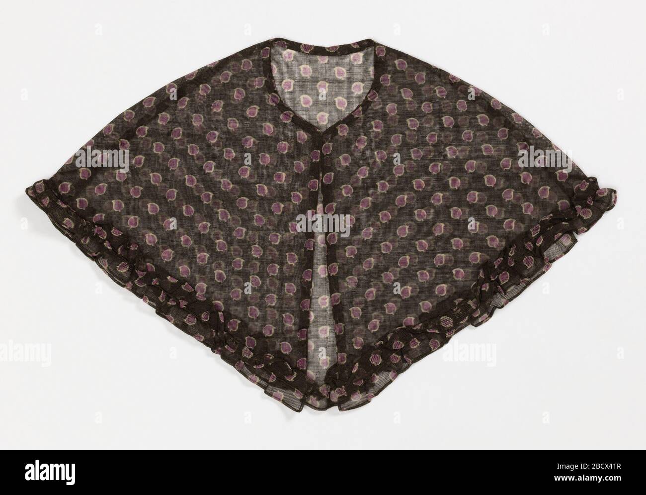 Cape. Research in ProgressShort shoulder cape of cotton gauze. Printed ...