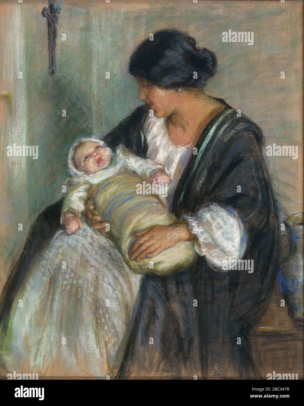Mother and Crying Baby Stock Photo - Alamy