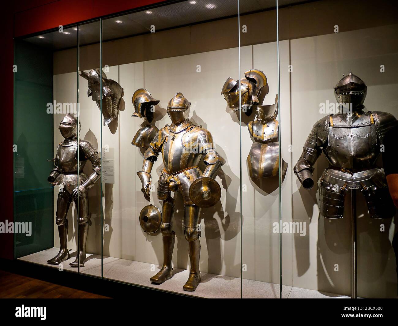 Suits of medieval armour in he Bode Museum in Berlin Germany Stock ...