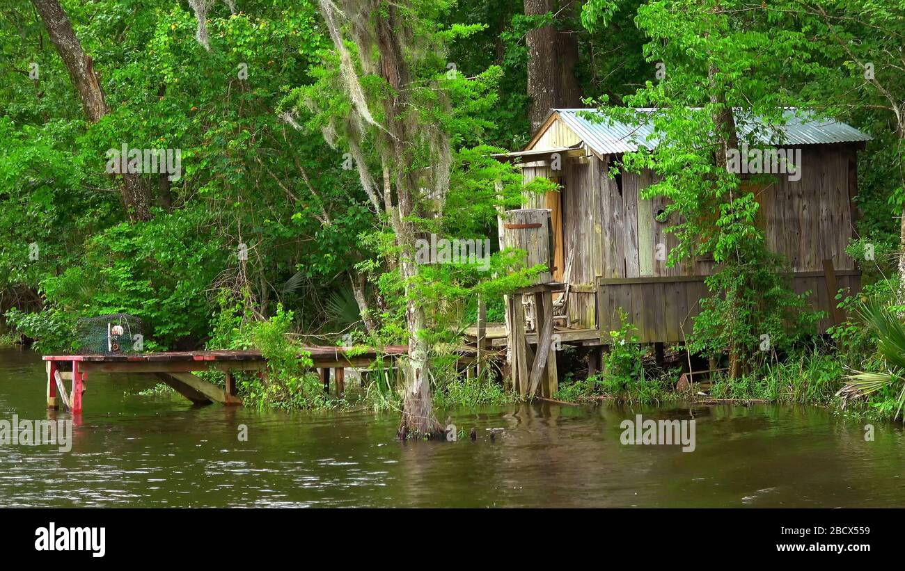 Wooden hut in swamps hi-res stock photography and images - Alamy