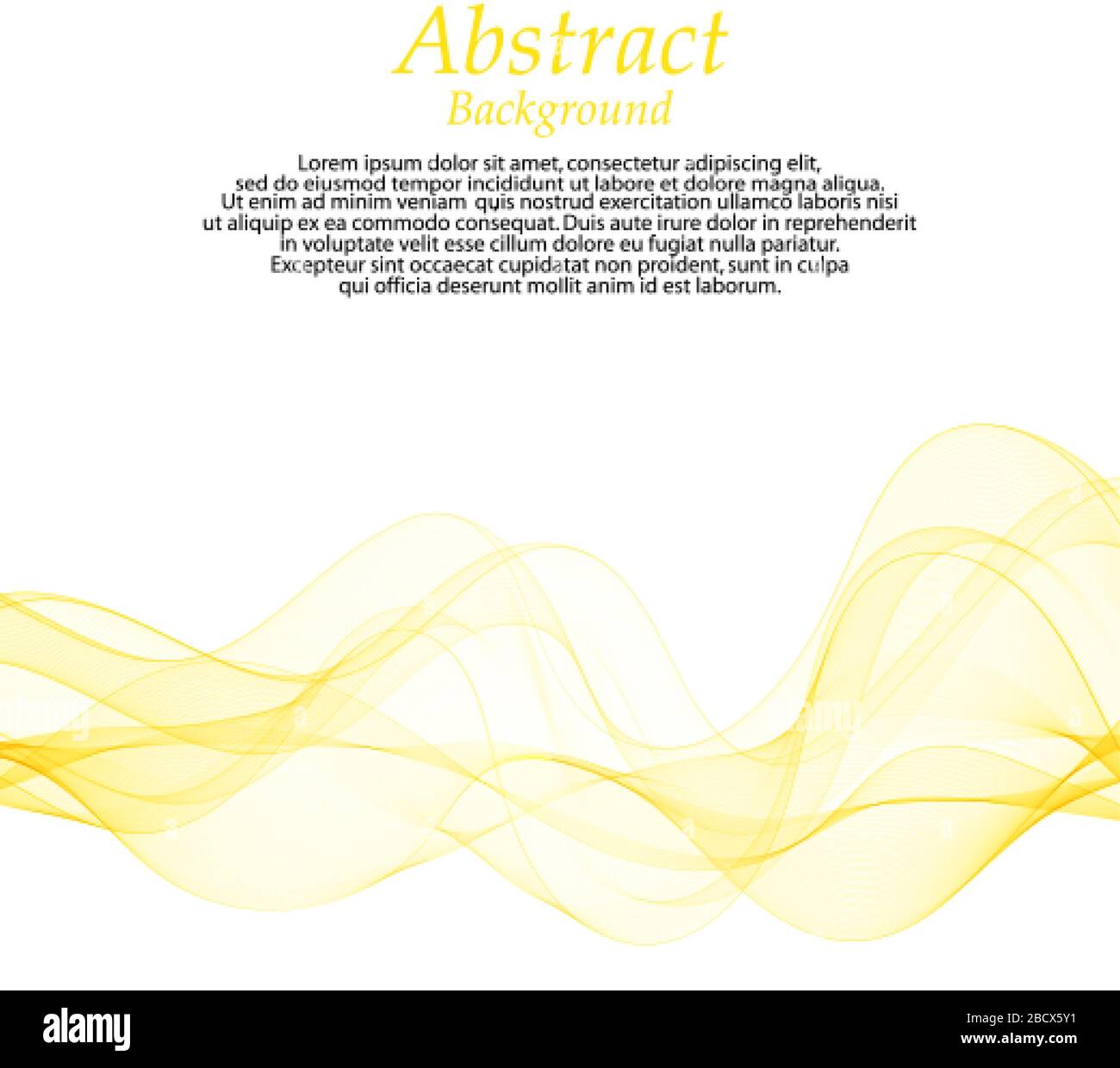 abstract yellow wave. Layout for advertising Stock Vector Image & Art ...