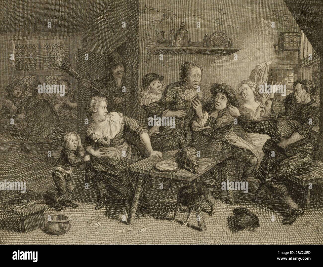 Two Men Drawing Knives Stock Photo - Alamy