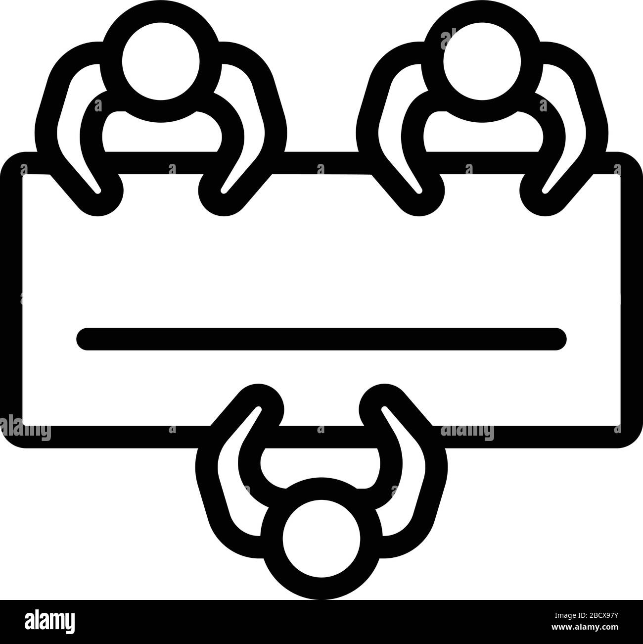 Conference room desktop icon, outline style Stock Vector Image & Art ...