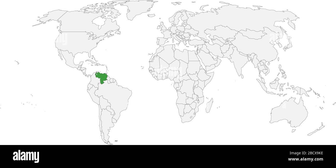 Venezuela On World Map
