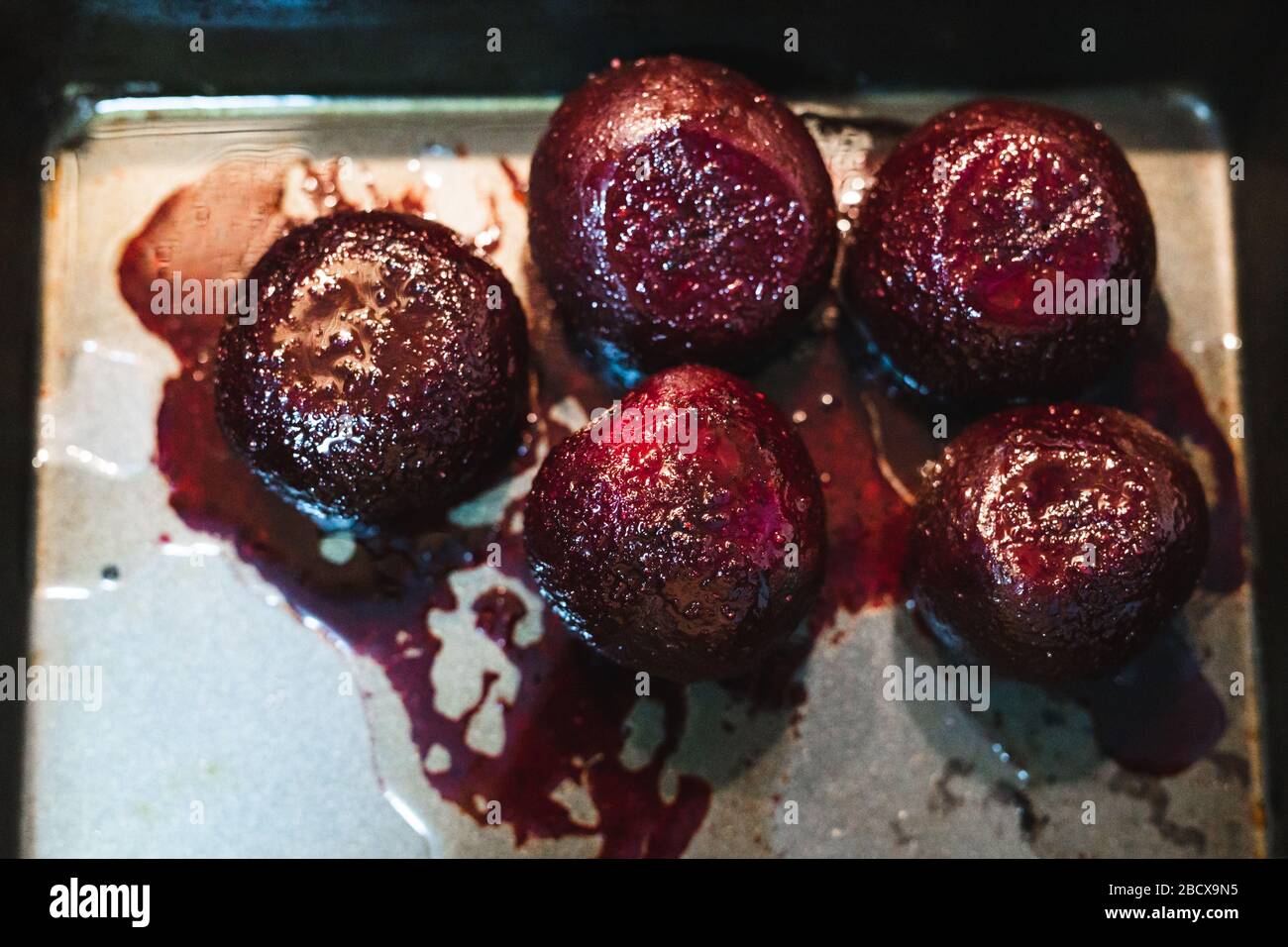 healthy food ingredients and organic produce concept, whole beetroot ...